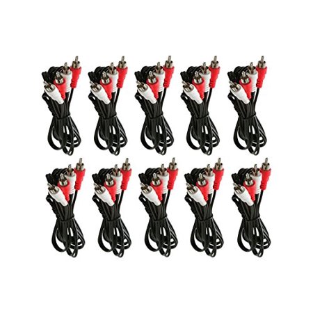 C&E 3 Feet, 2-RCA Stereo Audio Patch Cord, 10 Pack, CNE429514 | Walmart ...