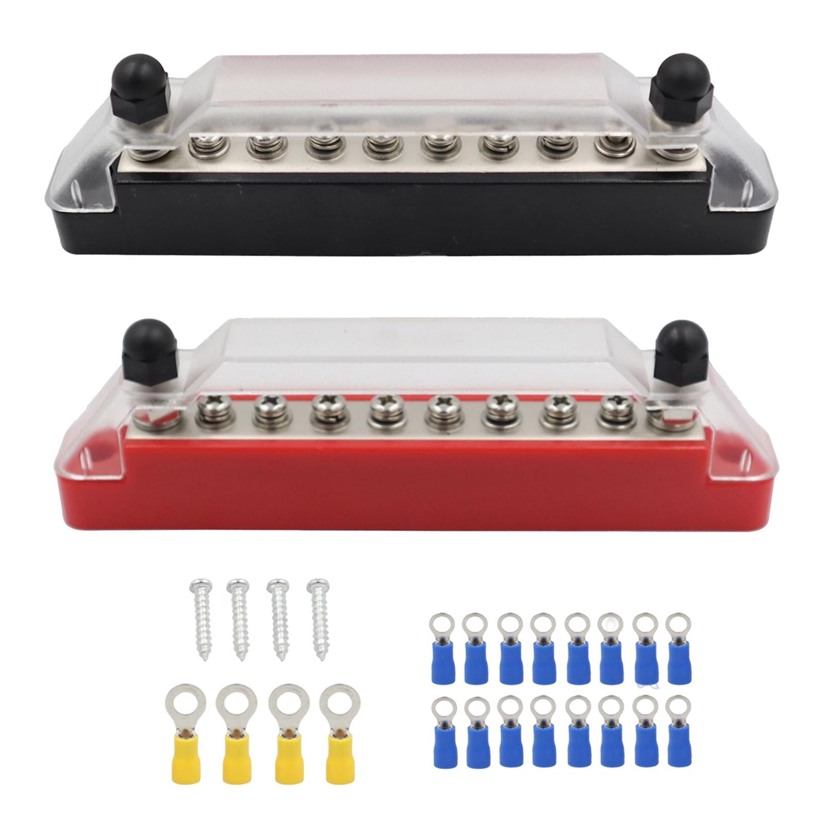 2 Pieces Power Distribution Block, Max 150A 48V with Cover Bus Bar for ...