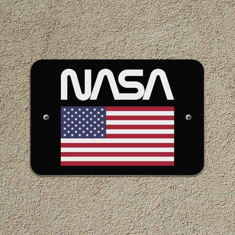 Nasa Symbol With Usa Flag