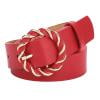 DailyChi Women Belts Fashion Soft Leather Belts With Braided O Ring ...