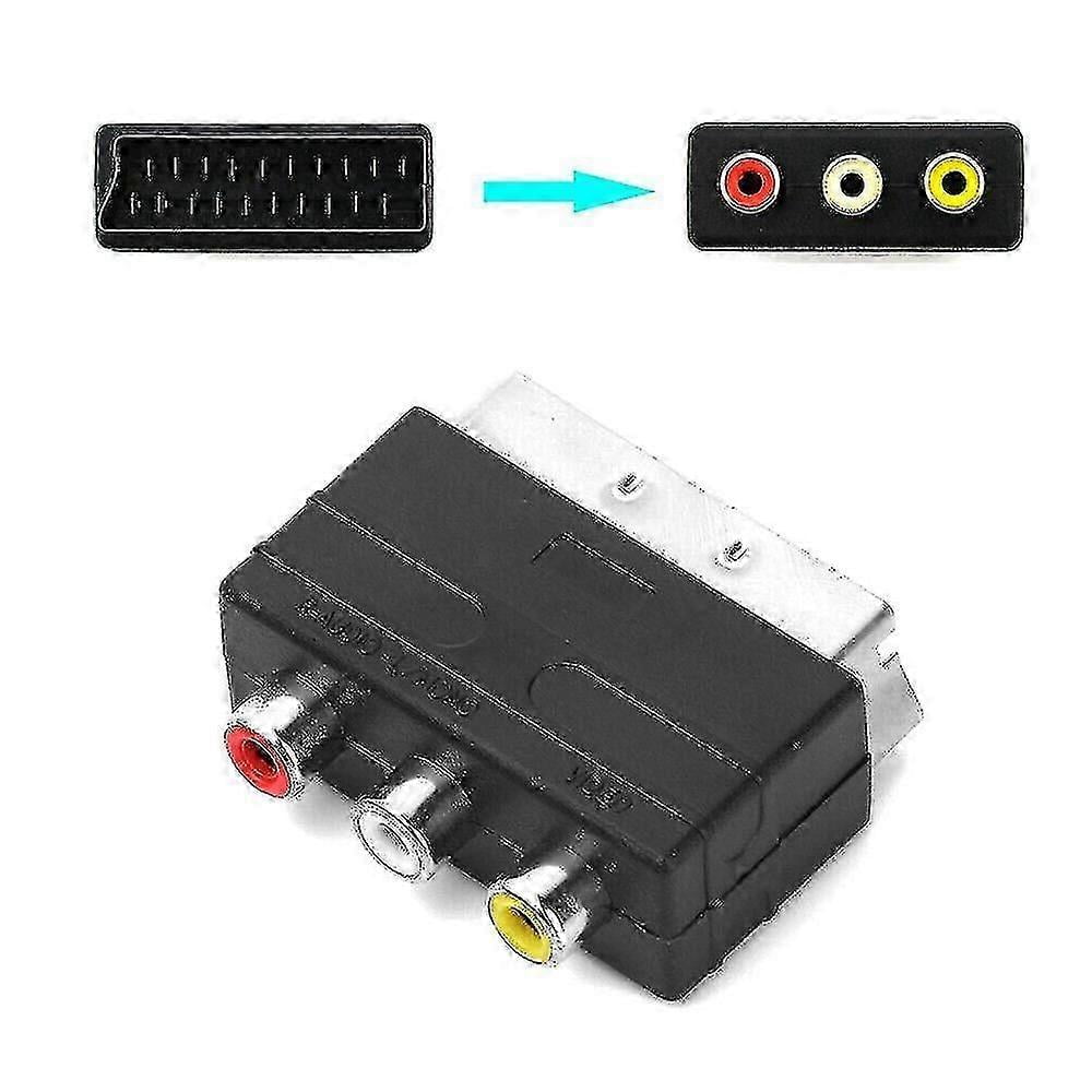 Scart To 3rca Av Adapter Out Type Broom Head To Lotus Head Scart Signal ...