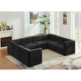 Meridian Furniture Quincy Black Velvet Modular Sectional - Walmart.com