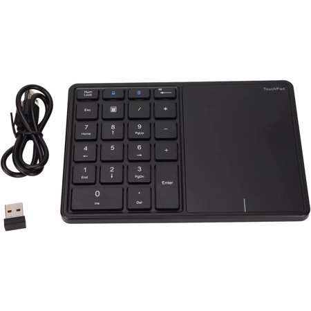 Wireless Number Pad, 2 in 1 22 Keys Wireless Numeric Keypad with ...