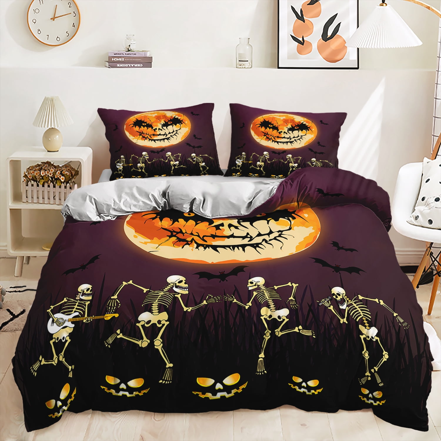 Hosima 3 Piece 3D Digital Printed Duvet Cover Full Size Halloween ...