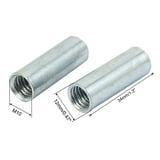 M10 Female Thread Rod Bar Stud Metal Round Coupling Connector Nuts 10 ...