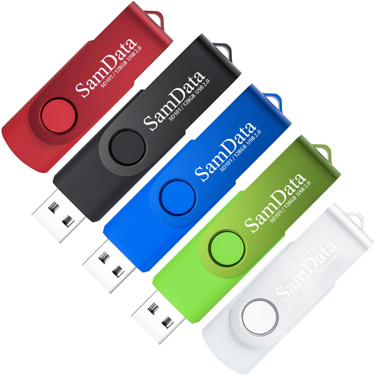 SamData 128GB USB Flash Drives 5 Pack 128GB Thumb Drives Memory Stick ...