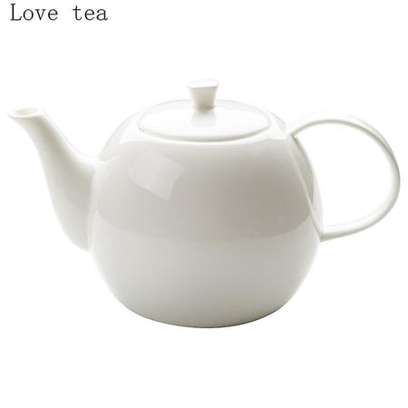 Pure White Ceramic Large High Temperature Teapot Filter Cold Kettle ...