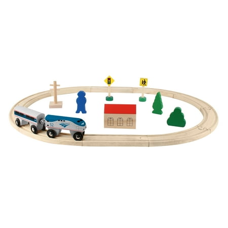 Daron Amtrak Wooden Train Set - 20 pieces - Walmart.com