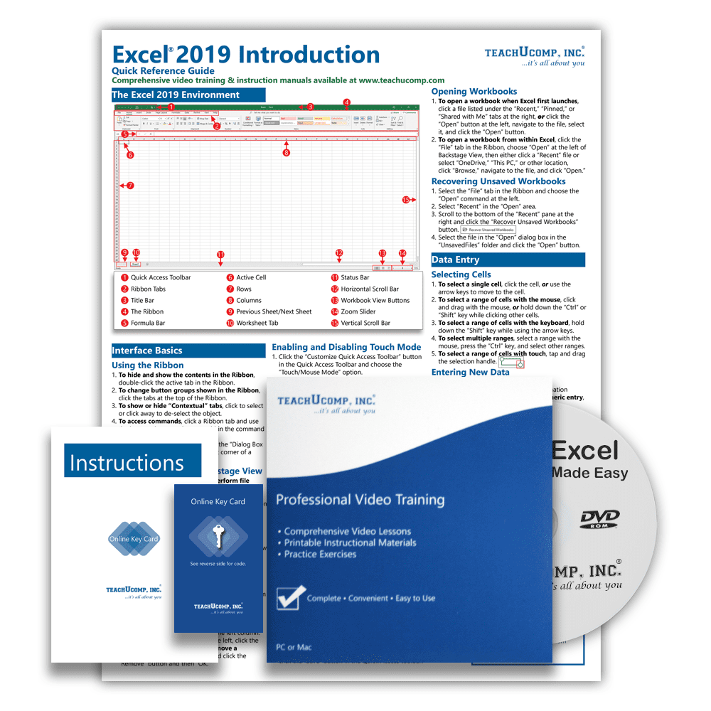 Learn Excel 2019 & 365 Deluxe Training Tutorial- Video Lessons, PDF ... Learn Excel 2019 & 365 Deluxe Training Tutorial- Video Lessons, PDF ...