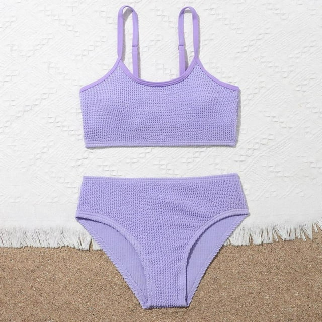 URMAGIC Teen Girls' Swimsuits Two-Piece Swimsuit Bikini Swimsuit Solid ...