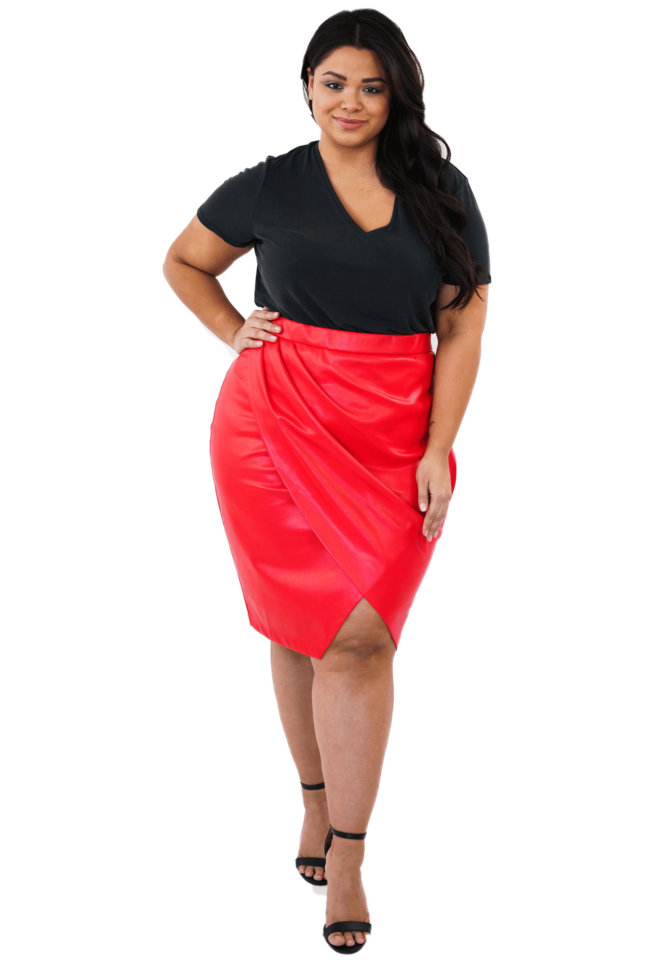 Womens Plus Size Pleather Pleated Skirt - Walmart.com