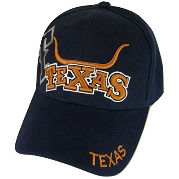 Texas Longhorn & State Flag Adjustable Baseball Cap (Navy) - Walmart ...