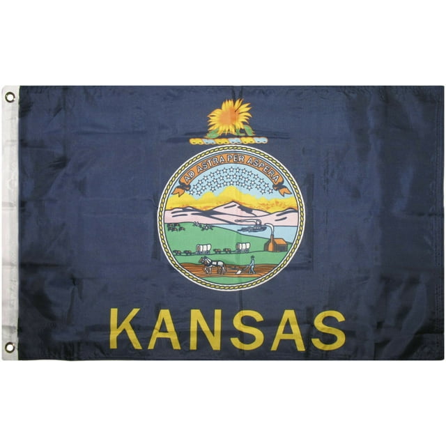3x5 State of Kansas Flag 3'x5' House Banner Polyester Grommets Fade ...