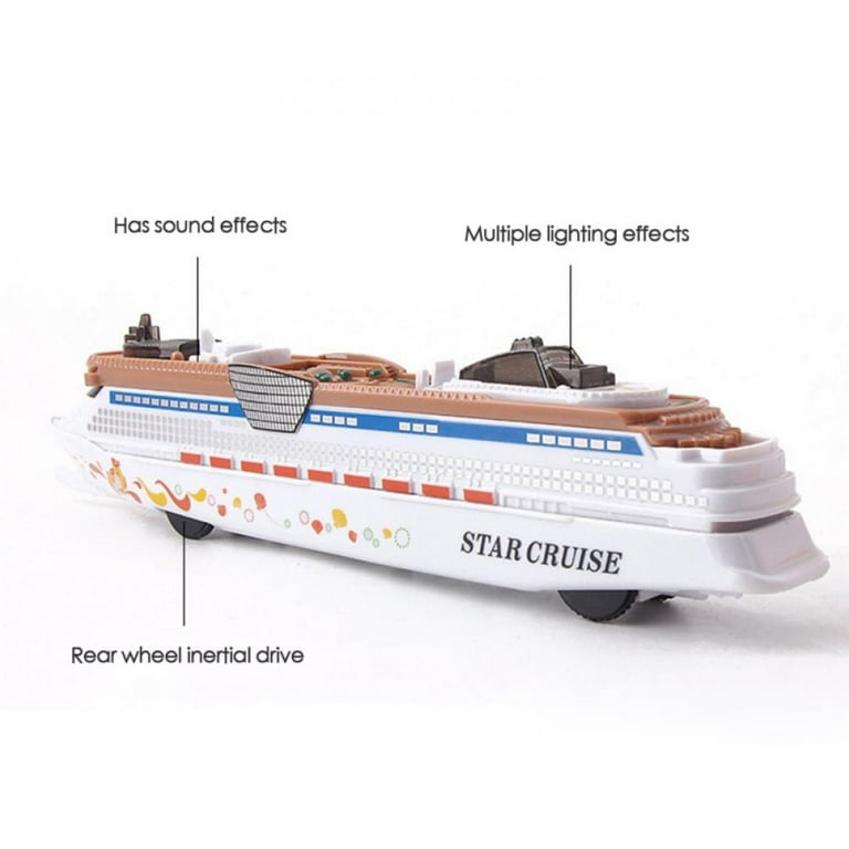Ships Toy 2-Pack Toy Aircraft Carrier & Cruise Ship Set – Lights ...