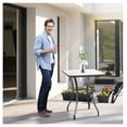 27" Square Bistro Table - Outdoor Patio Dining Table with Tempered ...