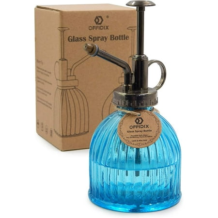 OFFIDIX Glass Watering Spray Bottle, 6.3in Tall Vintage Style Spritzer ...