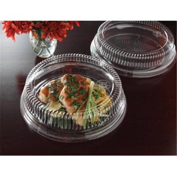 10 in. Round Clear Plastic Dome Lid - Pack of 120 - Walmart.com ...