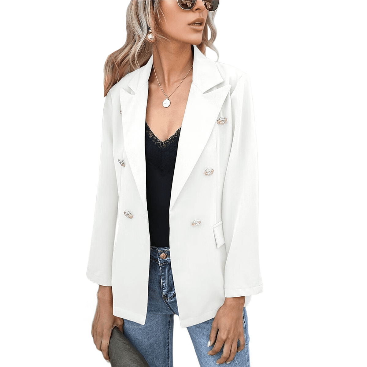 Click here for Unbranded Women Blazer Jacket Business Casual Open... prices