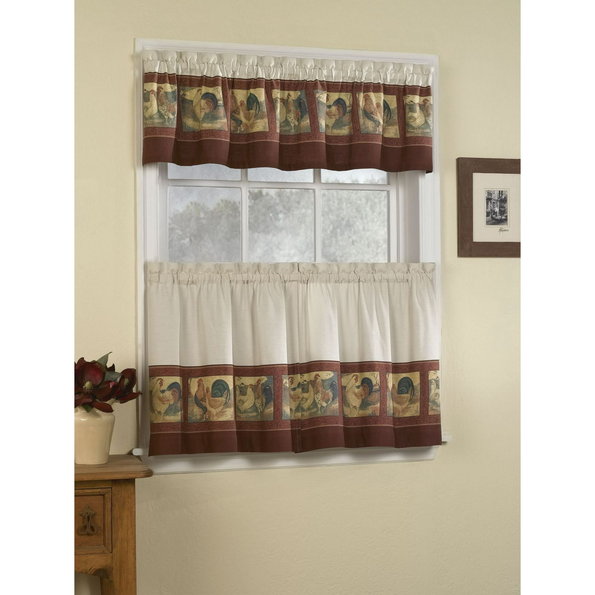 Click here for 918 Rooster Valance/Tier Set 58 Inches prices