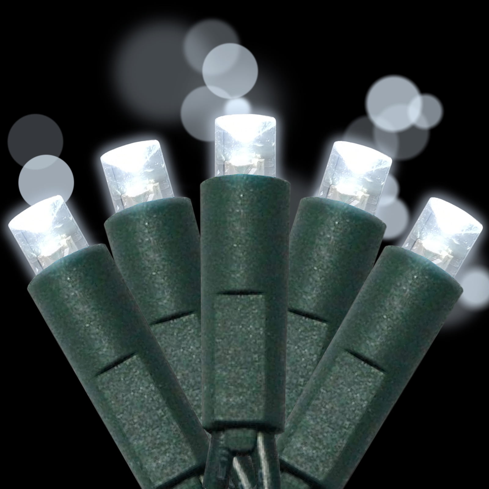 Buy 50 Count 5MM Wide Angle White Led Christmas Lights,Outdoor Mini Led ...