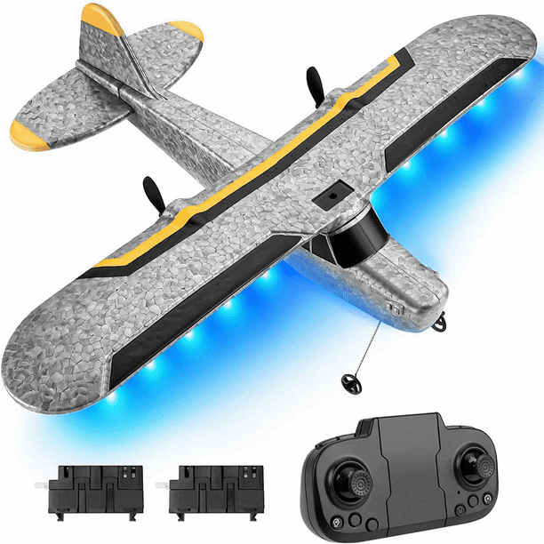 RC Airplane Toy 2.4G 2 Channel RTF Remote Control EPP Foam Glider W/ 6 ...