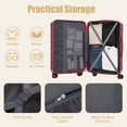 Noble House Lorven 28" ABS Hardshell Large Travel Checked Luggage with ...