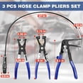 3- Hose Clamp Pliers Set with Pouch - 27" Long Reach Wire Spring Hose ...