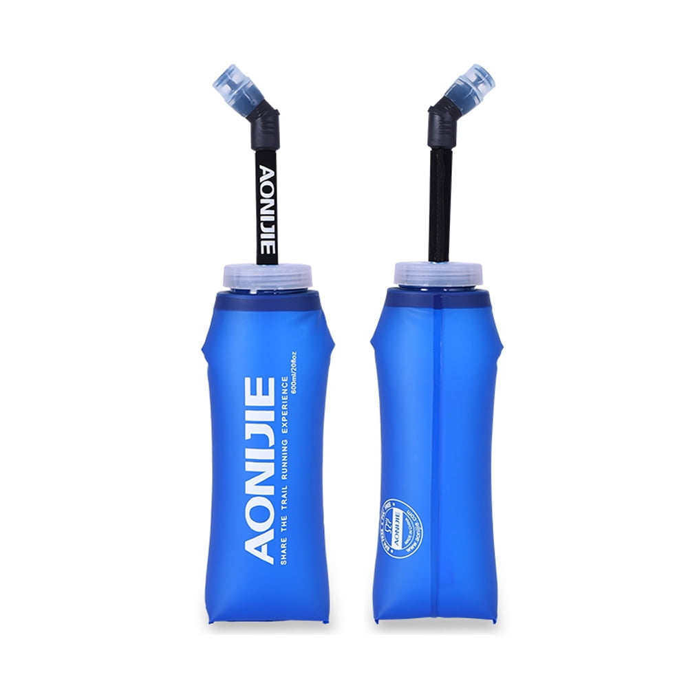 AONIJIE 2 PCS 600ML/350ML Foldable Sports Soft Flask Water Bottle for ...