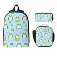 3pcs Casual Daypack 17 Inch Backpack Set Bookbag+Pencil Case+Lunch Bag ...