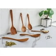 Zulay Kitchen Teak Wooden Spoon Cooking Utensils Non Stick Utensil Set ...