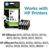 HP 910, 910XL Ink Cartridges 4-Pack, Black High Yield Cyan Magenta ...
