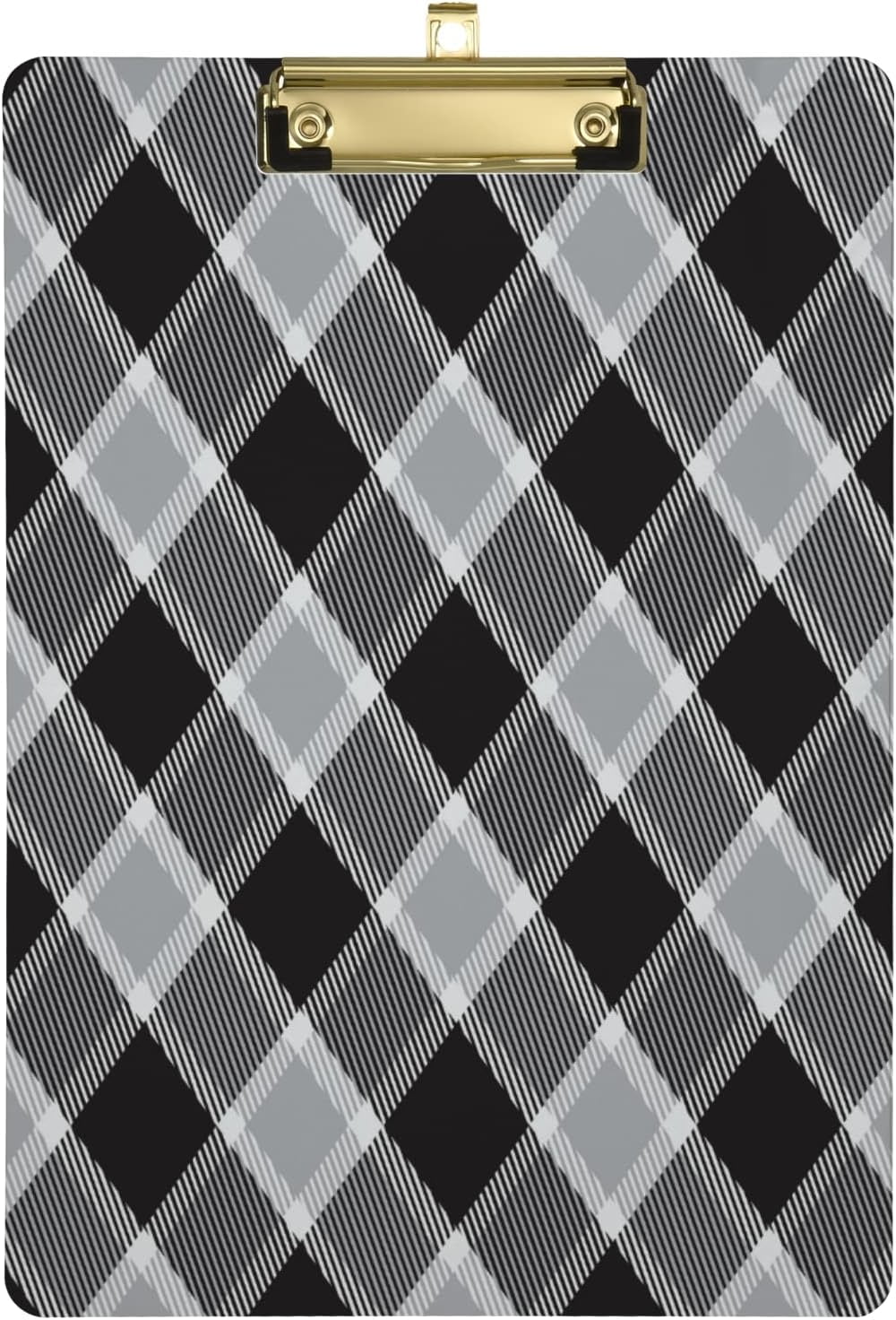 FMSHPON Classical Checkered Tartan Pattern Clipboard Hardboard Wood ...
