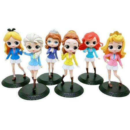 Disney Princess Figures 6pcs/Lot 12cm Frozen Elsa Anna Mermaid ...