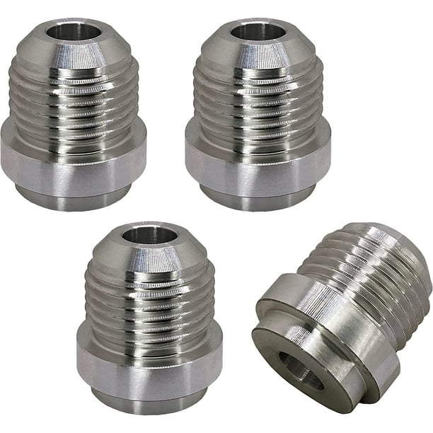 AN8 Weld On Bung Stainless Steel Male Flare Weldable Fuel Tank Fitting ...