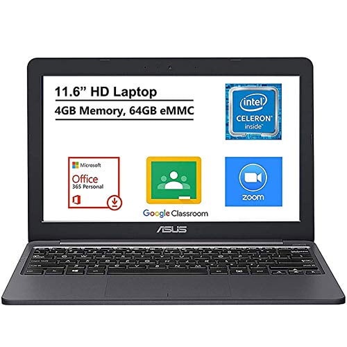 ASUS VivoBook E12, 11.6” Laptop, Intel Dual-Core Celeron N3350, 4GB ...