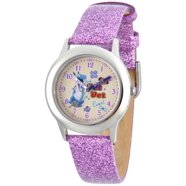 Descendants 2 Mal Tween Girls' Stainless Steel Watch, Purple Glitter ...