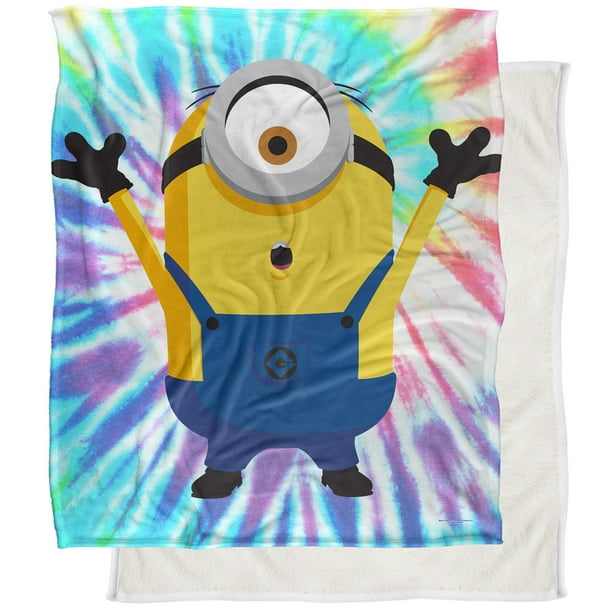 LOGOVISION Minions Blanket, 50"x60", Stuart Silky Touch Sherpa Back ...