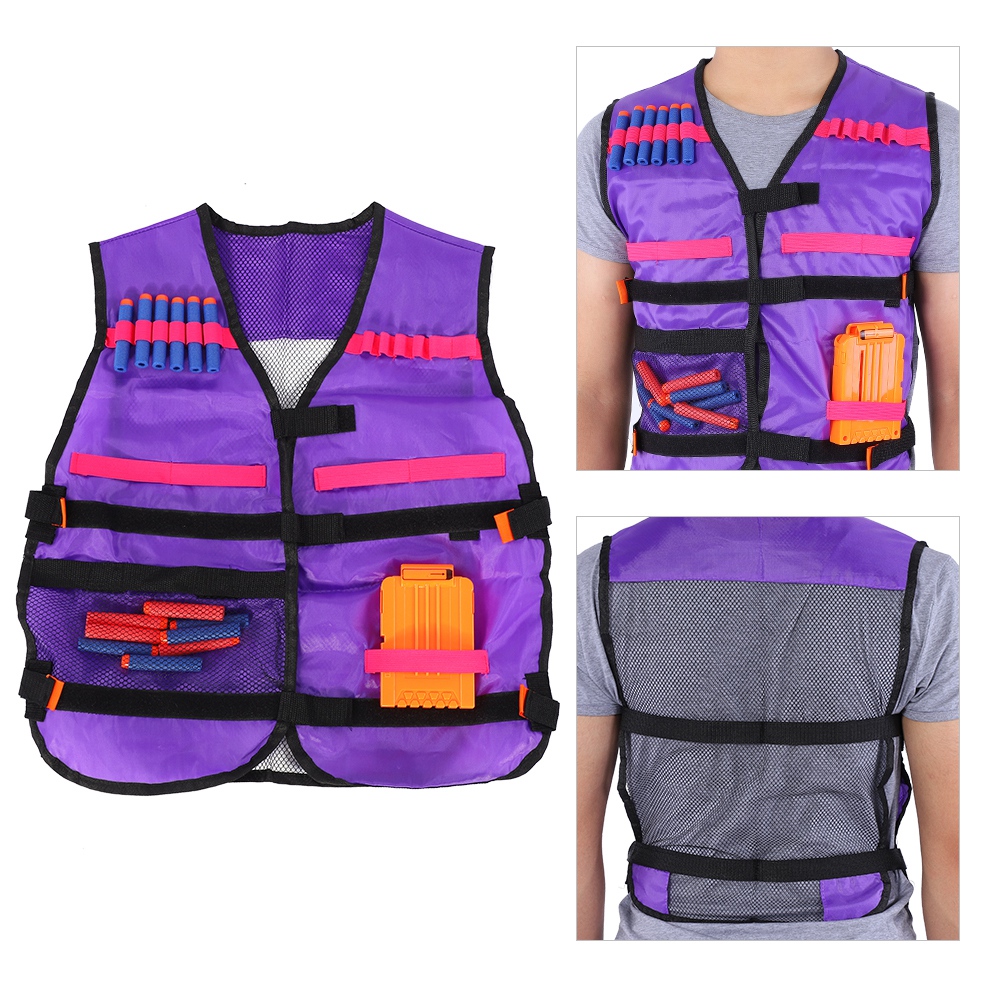 Cergrey Soft Bullet Vest, Toy Gun Vest,Toy Gun Jacket EVA Soft Bullets ...