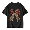 Bow Print Tees Shirts For Kids Girls Tee For Girls Lightweight Short ...