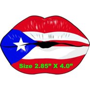 Puerto Rico Flag Sticker (Pack of 2) Vinyl Decal, Hibiscus Flower, "Amapola" - Walmart.com