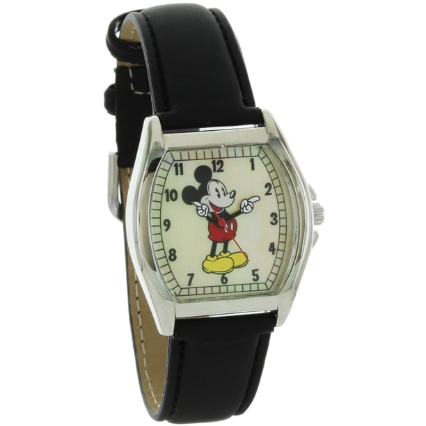 Disney NIB Unisex Mickey Mouse Vintage Classic Leather Strap watch ...