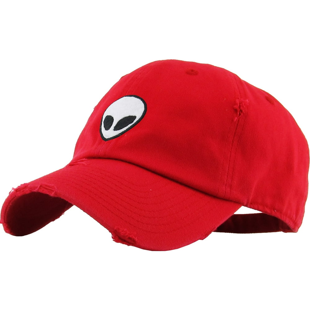 KBETHOS - Alien Red Vintage Distressed Dad Hat Adjustable Baseball Cap ...