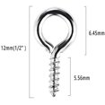 25-Pack 1/2" Stainless Steel Screw Eye Rings - Walmart.com