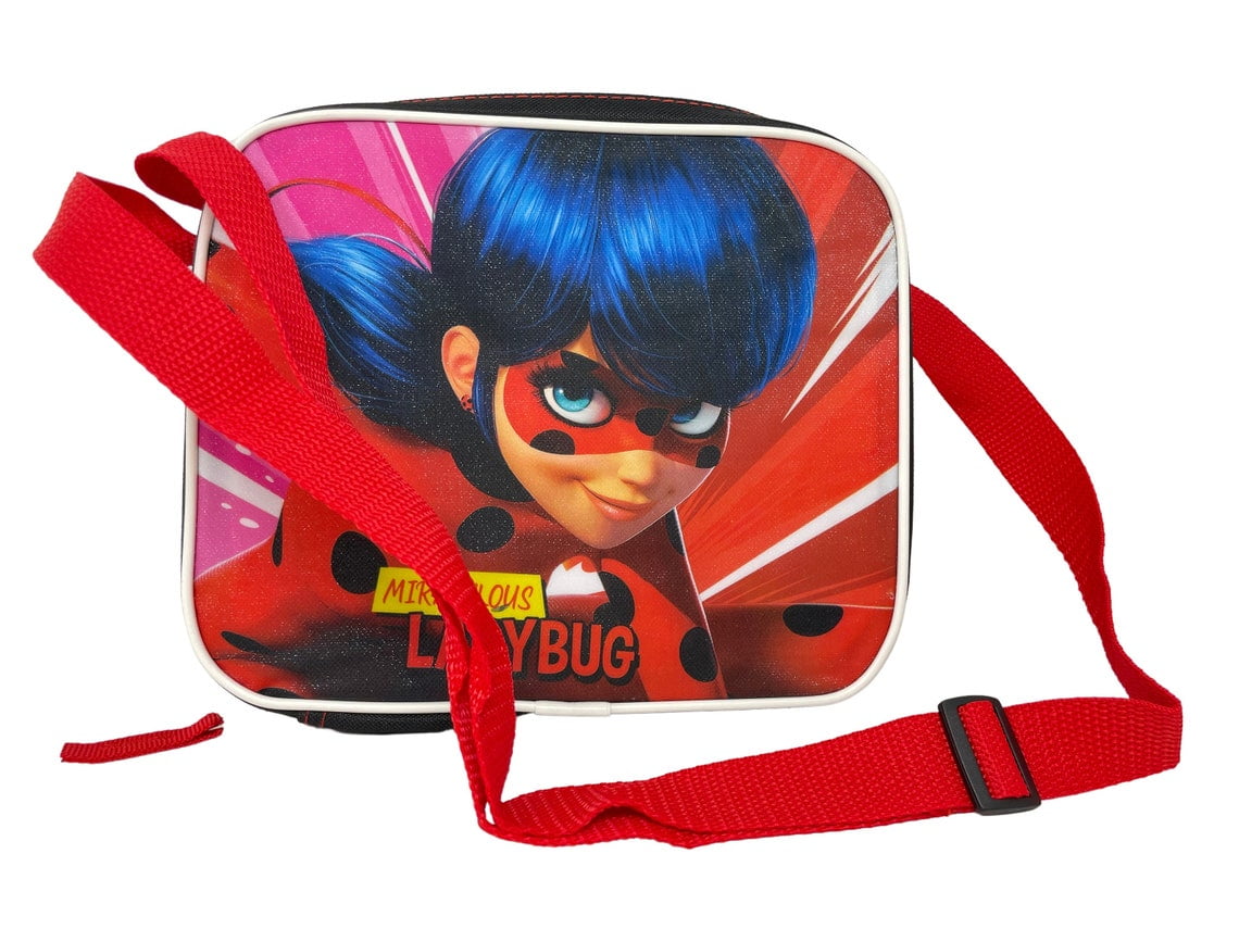 Miraculous Ladybug Insulated Lunch Bag with Adjustable Shoulder Straps ...