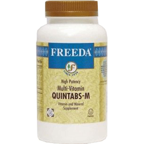 Freeda Kosher Quintabs M Multivitamin and Mineral Iron Free - 100 Veg ...