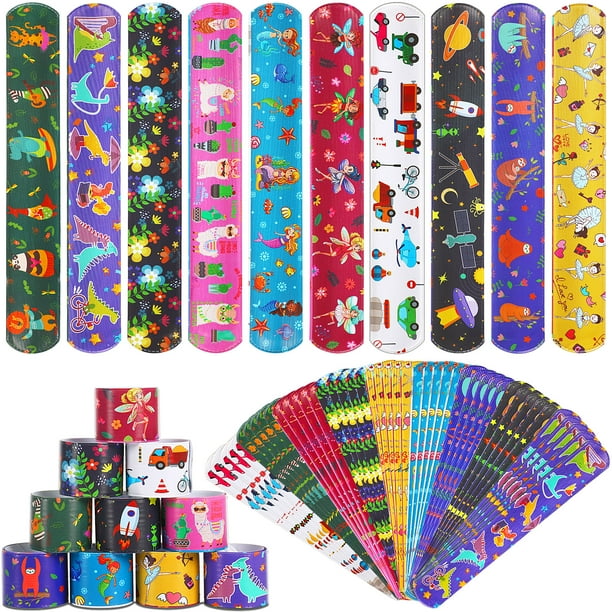 40 Pack Animal Slap Bracelets for Kids Slap Bands Wristband Party ...