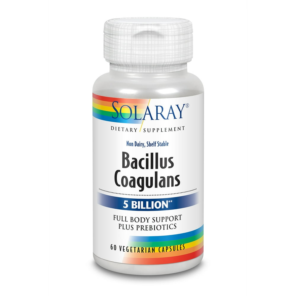 Solaray Bacillus Coagulans Probiotic, Shelf Stable | Full Body Support ...