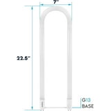 Free Shipping! Luxrite U Bend LED Tube Light, T8 T12, 17.5W, 3 CCT ...