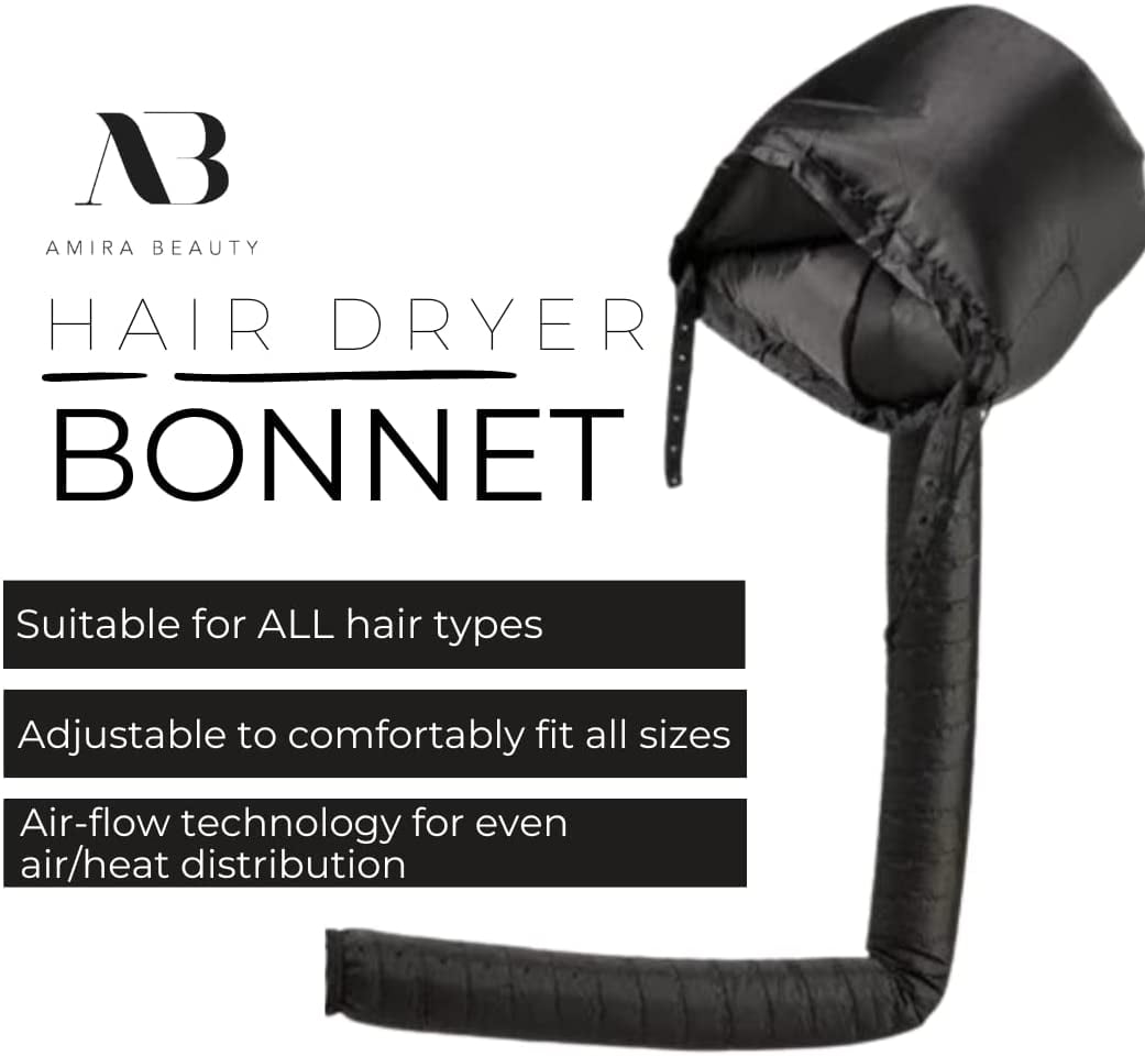 Hair Dryer Bonnet - Soft Hood Hair Drying Adjustable Dryer Cap with ...