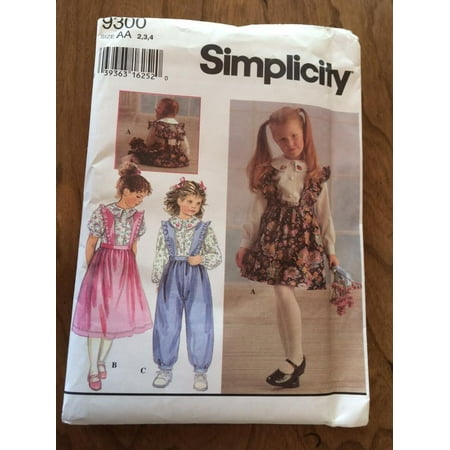 Simplicity 9300 Sewing Pattern, Child's Separates, Size AA (2,3,4 ...